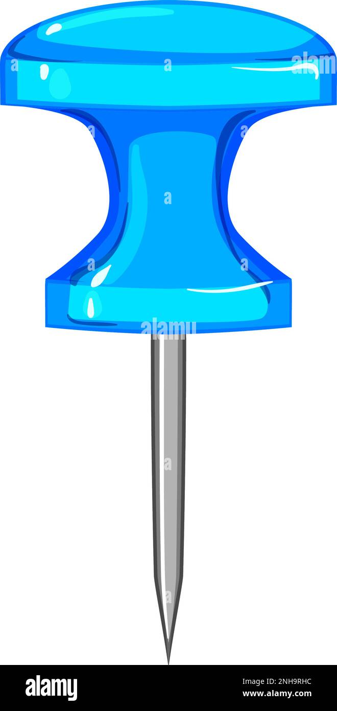 paper push pin cartoon vector illustration sign Stock Vector Image ...