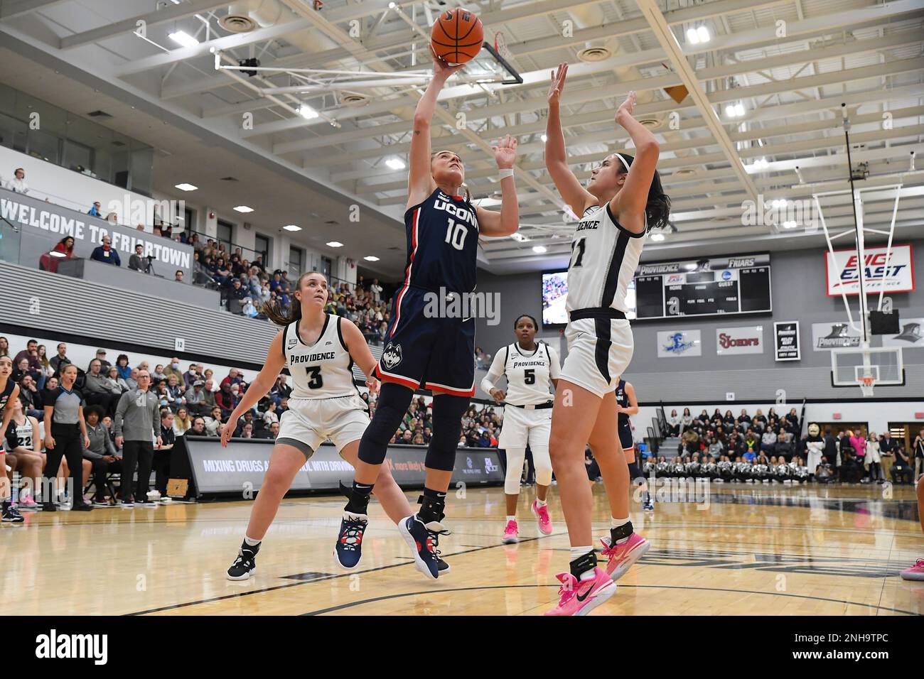 PROVIDENCE, RI - FEBRUARY 01: UConn Huskies guard Nika Muhl (10) shoots ...