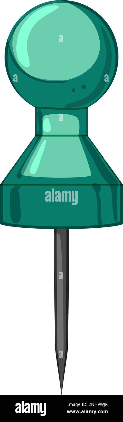 office push pin cartoon vector illustration sign Stock Vector Image ...