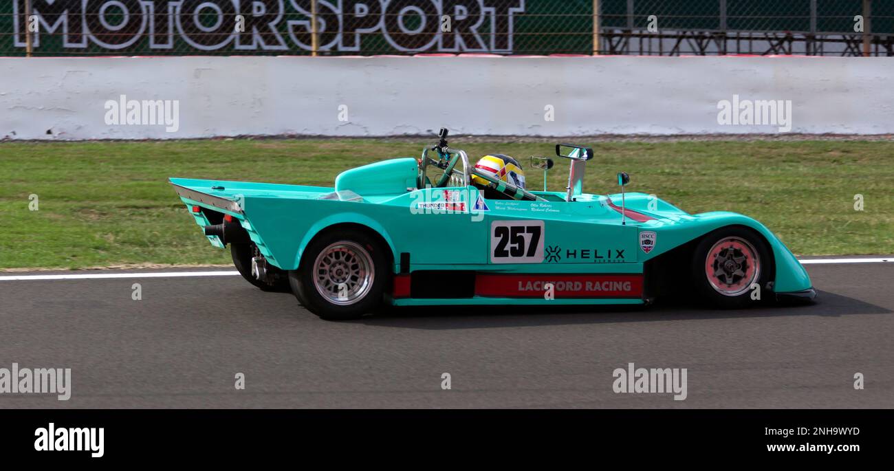 Side view of Richard Coleman and Ollie Roberts 1980, Green, Tiga SC80 ...