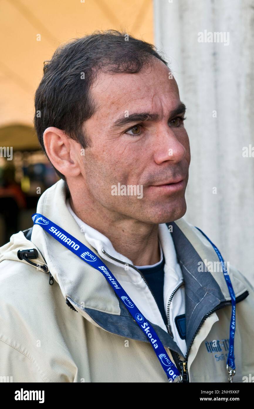 Davide Cassani, ex corridore ciclista, cronista RAI Stock Photo - Alamy