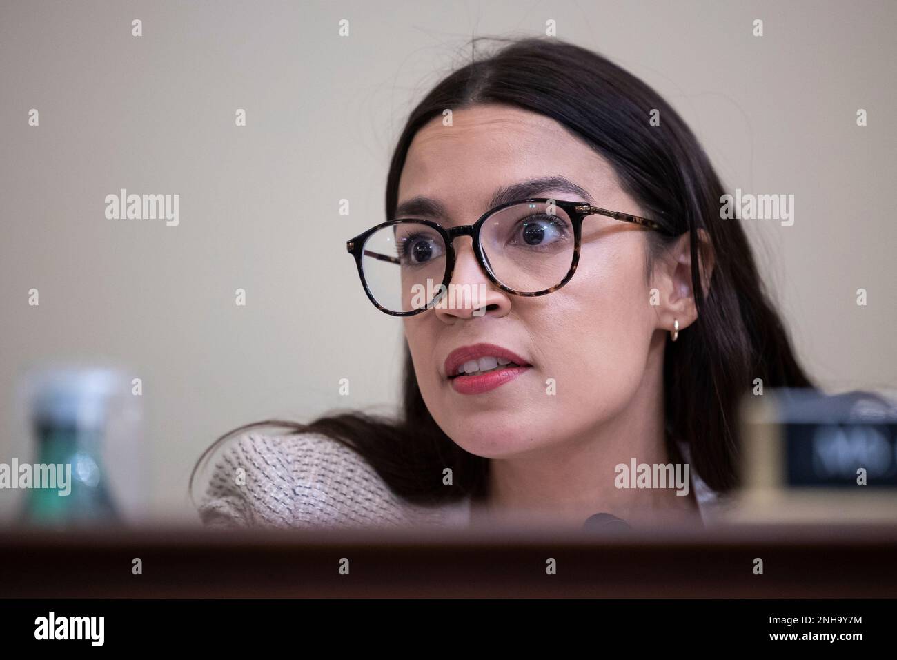 Rep. Alexandria Ocasio-Cortez (D-N.Y.) speaks during the House Natural ...