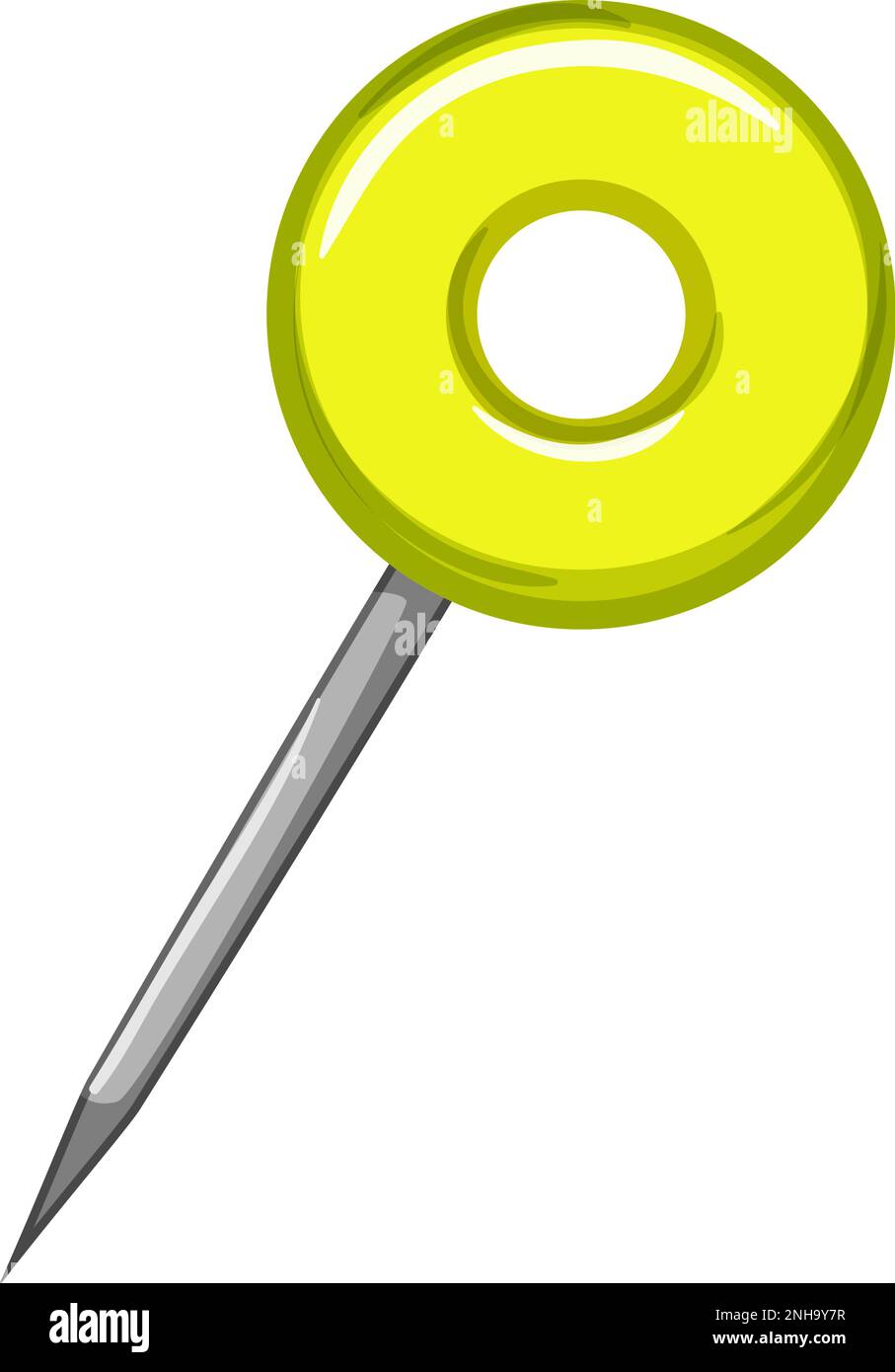 thumbtack push pin cartoon vector illustration sign Stock Vector Image ...