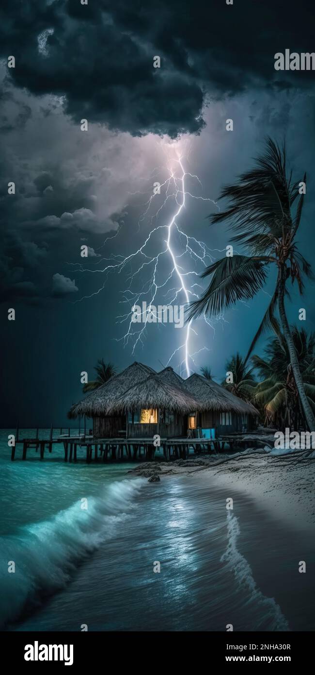Intense tropical storm hi-res stock photography and images - Alamy