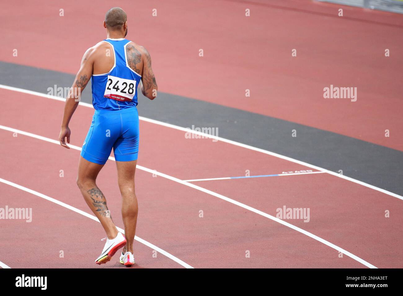 AUG 06, 2021 - Tokyo, Japan: Marcell JACOBS of Italy in the Athletics ...