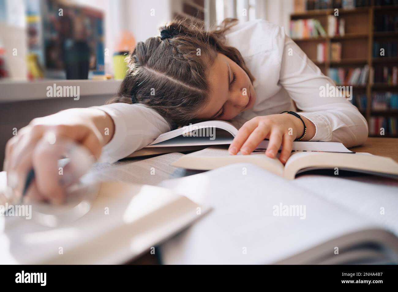 Tired teen school hi-res stock photography and images - Alamy