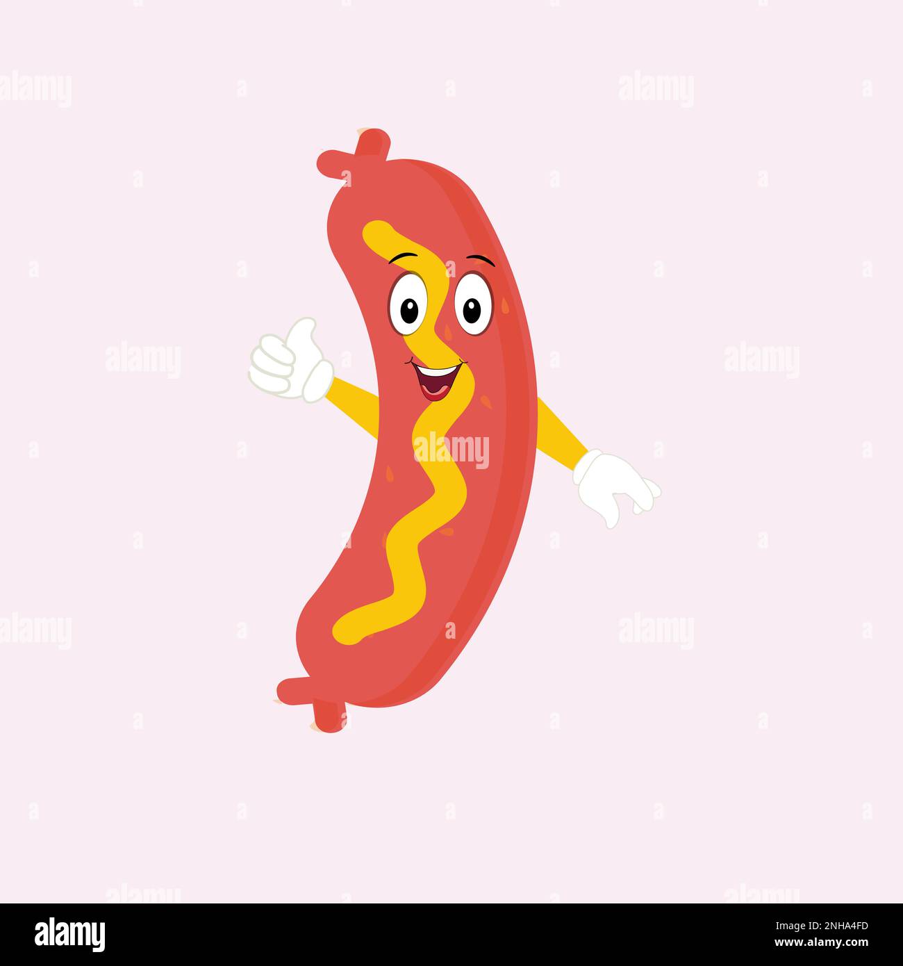 Hot Dog Cartoon mascot character. Food concept. Posters, menus ...