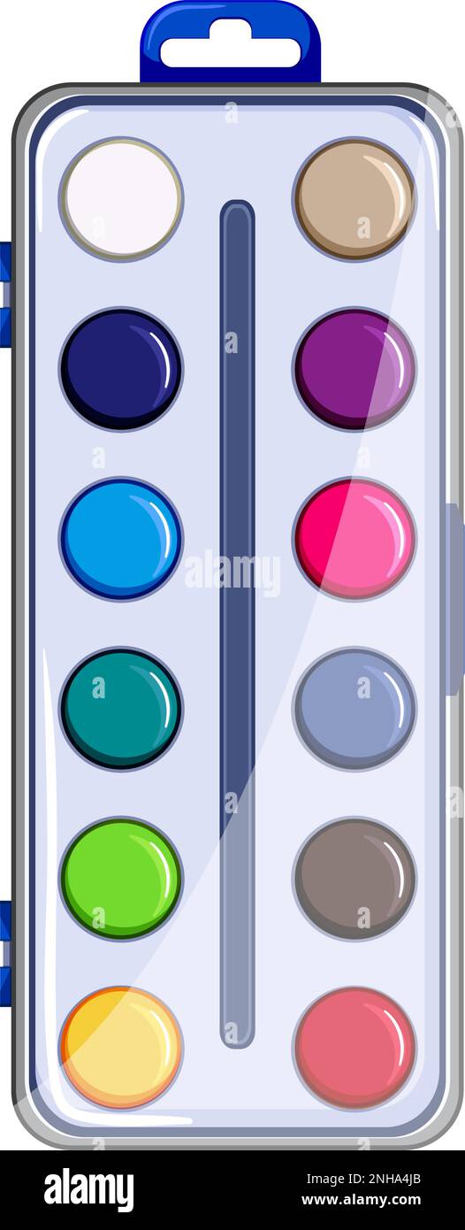 creative paint watercolor cartoon vector illustration sign Stock Vector ...