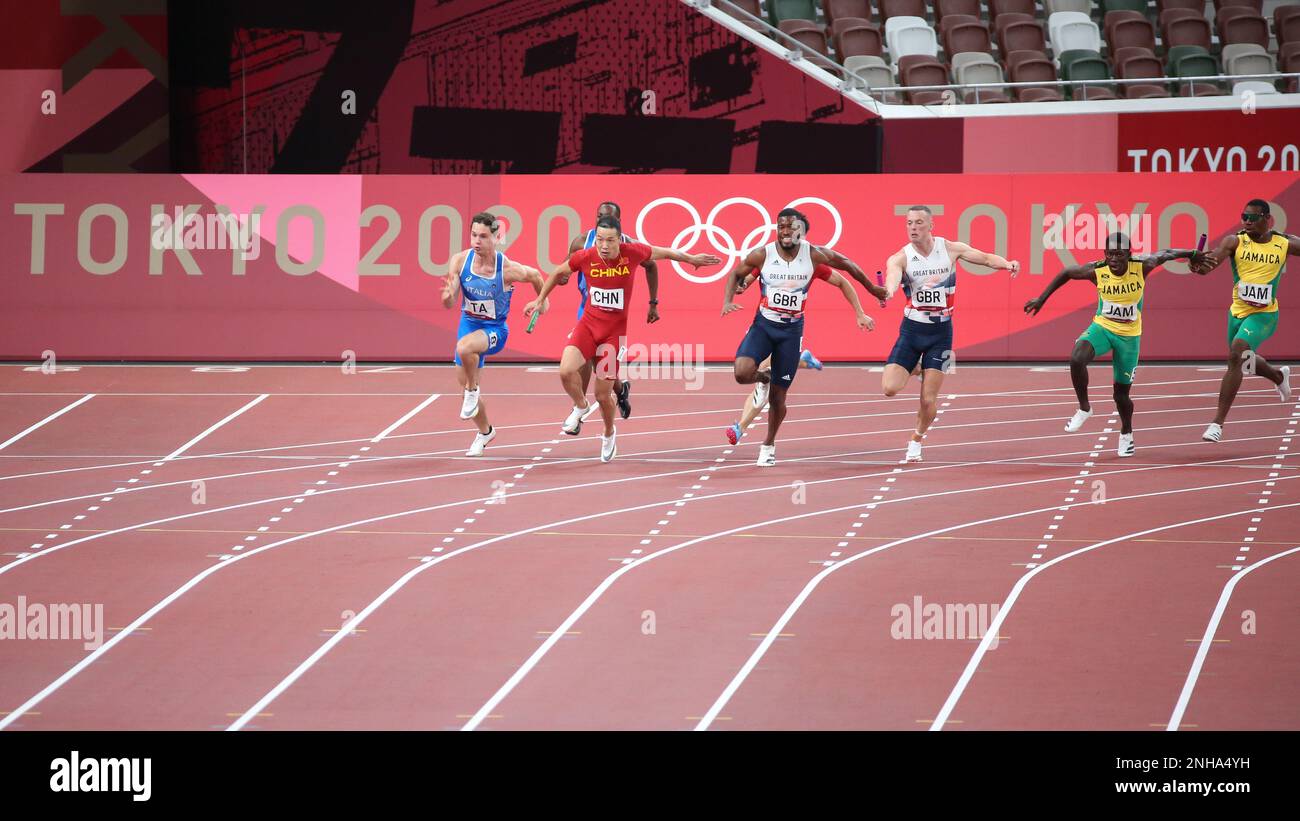 AUG 06, 2021 - Tokyo, Japan: Filippo TORTU of Italy in the Athletics ...