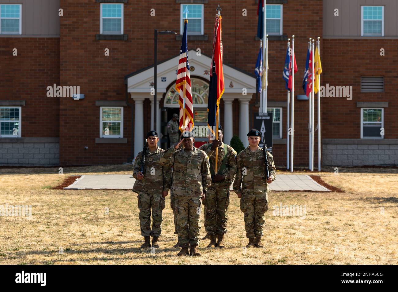 Incoming Command Sgt. Maj. Raymond Lathan, command sergeant major for 2nd Stryker Brigade Combat ...