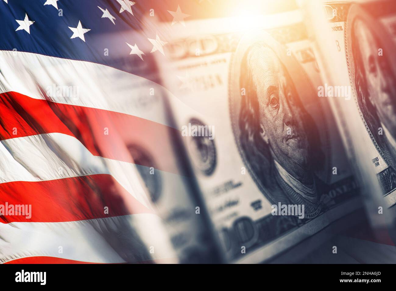 American Dollar Index Global Currency Concept. Banknotes and an ...