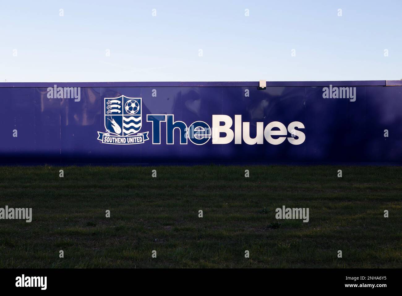 'The Blues' hoarding around land earmarked for a new stadium for ...