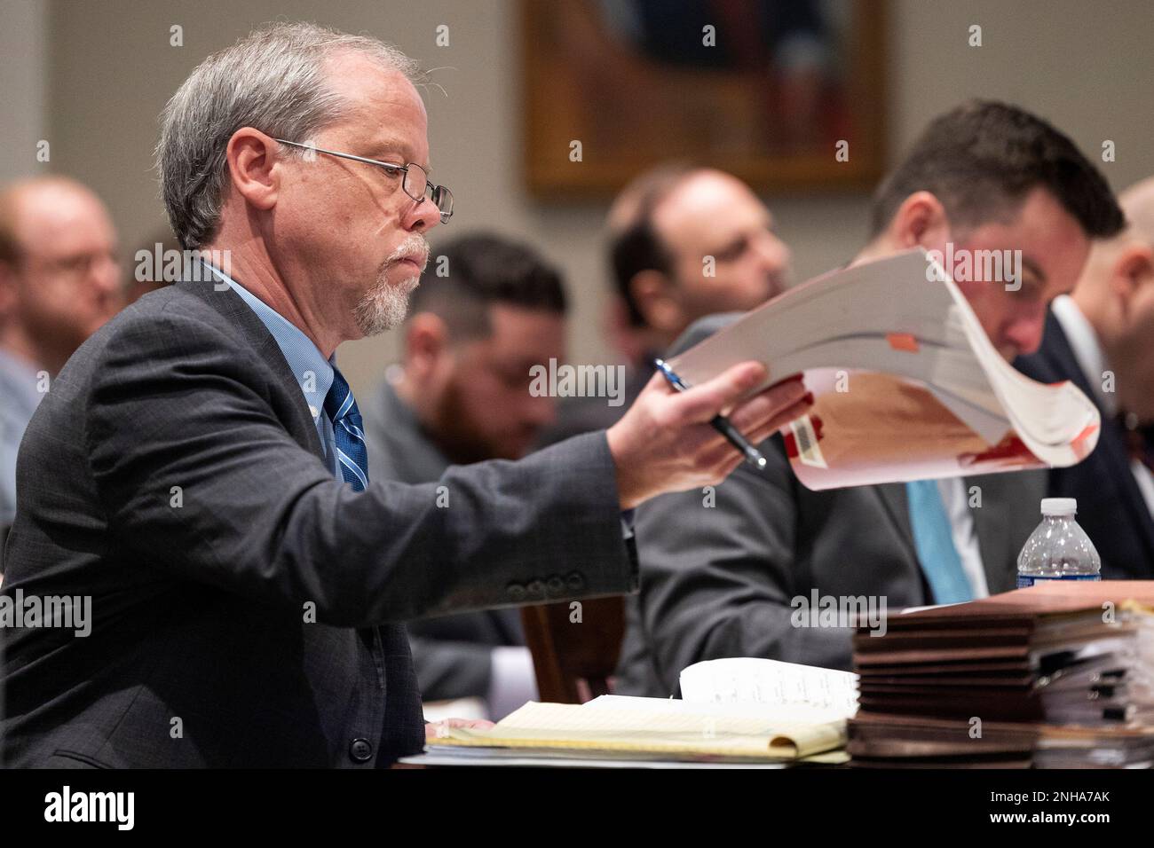 Prosecutor Creighton Waters reviews court procedure during Alex ...