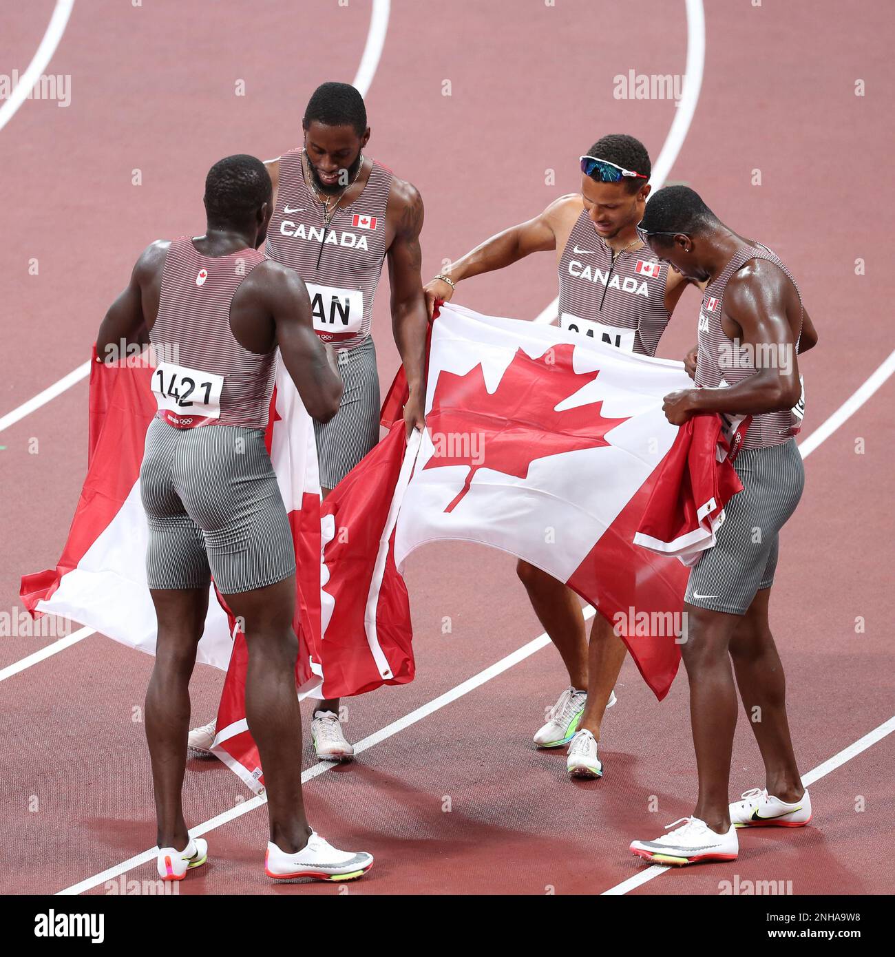 AUG 06, 2021 - Tokyo, Japan: Aaron Brown, Jerome Blake, Brendon Rodney ...