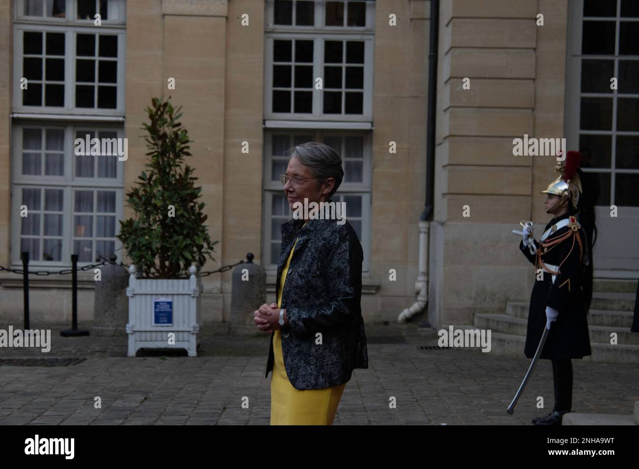 French Prime Minister Elisabeth Borne receives her Ivorian counterpart ...