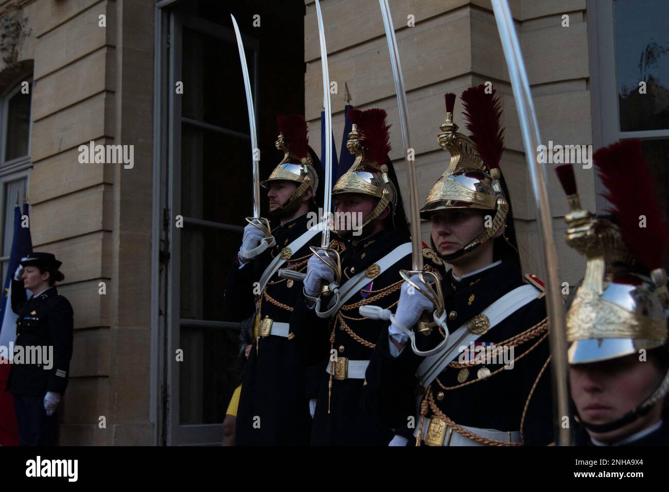 French Prime Minister Elisabeth Borne receives her Ivorian counterpart ...