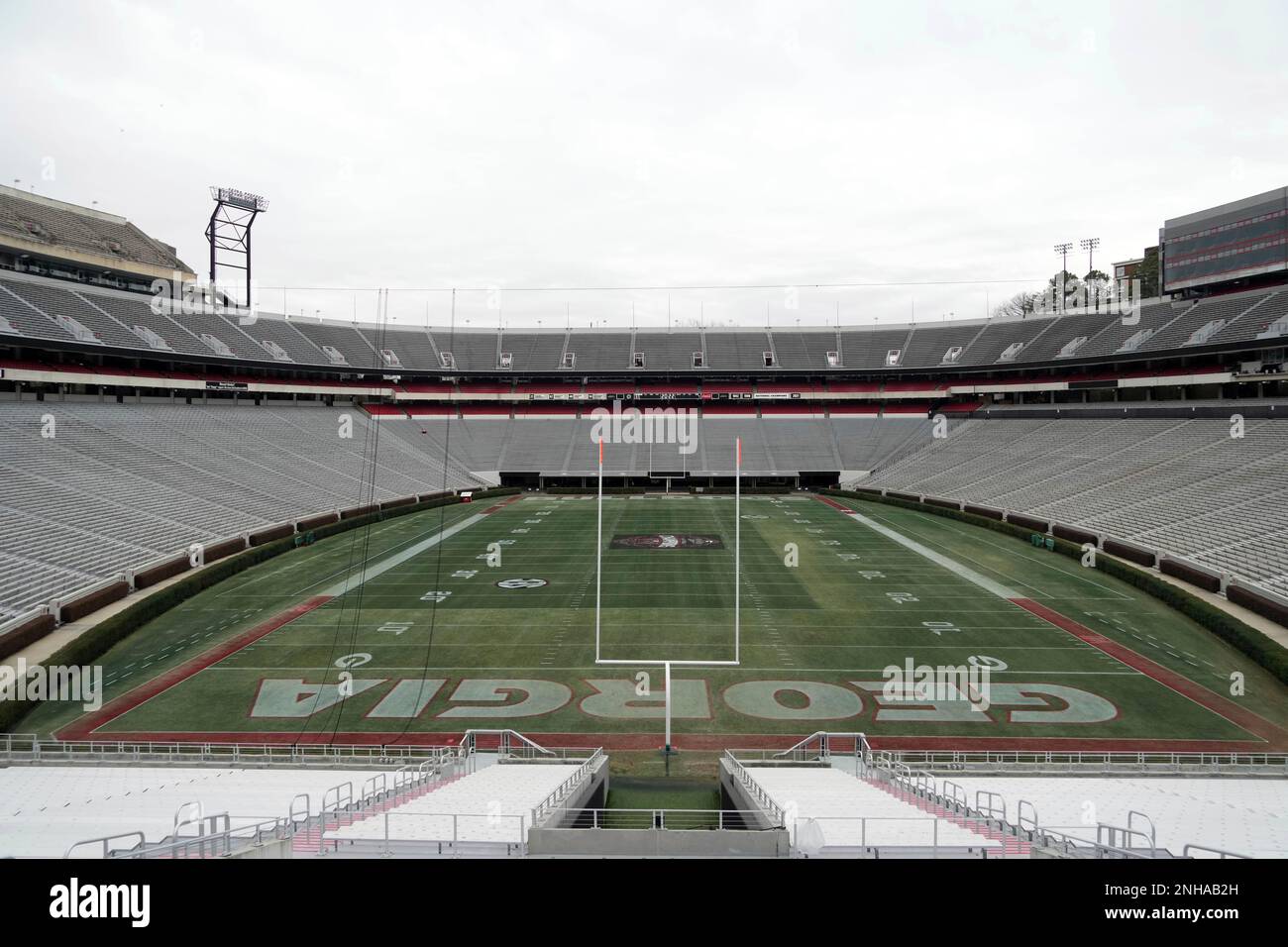 A general overall view of Sanford Stadium at the University of Georgia ...