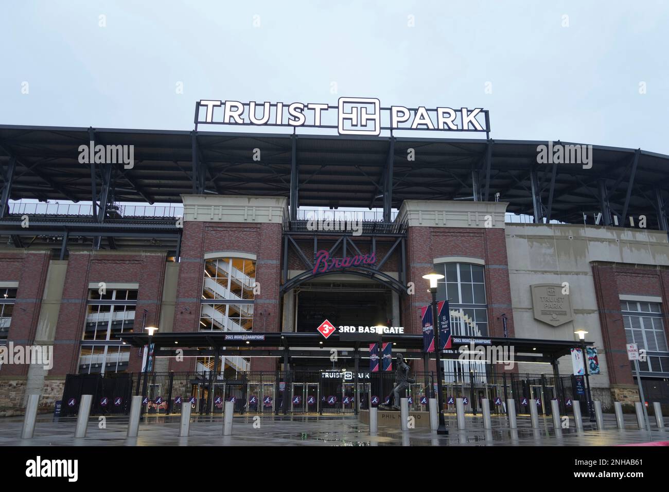 A general overall view of the Third Base Gate at Truist Park, Sunday ...