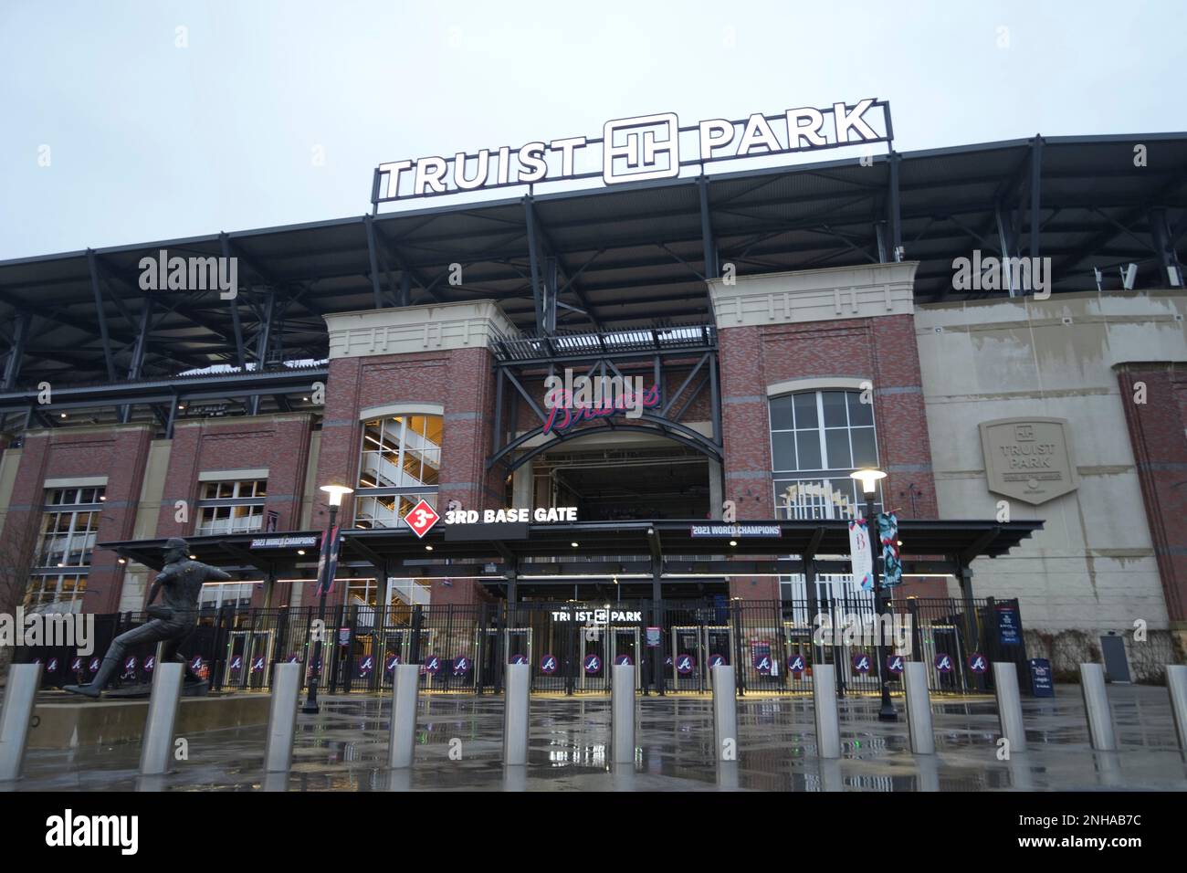 A general overall view of the Third Base Gate at Truist Park, Sunday ...