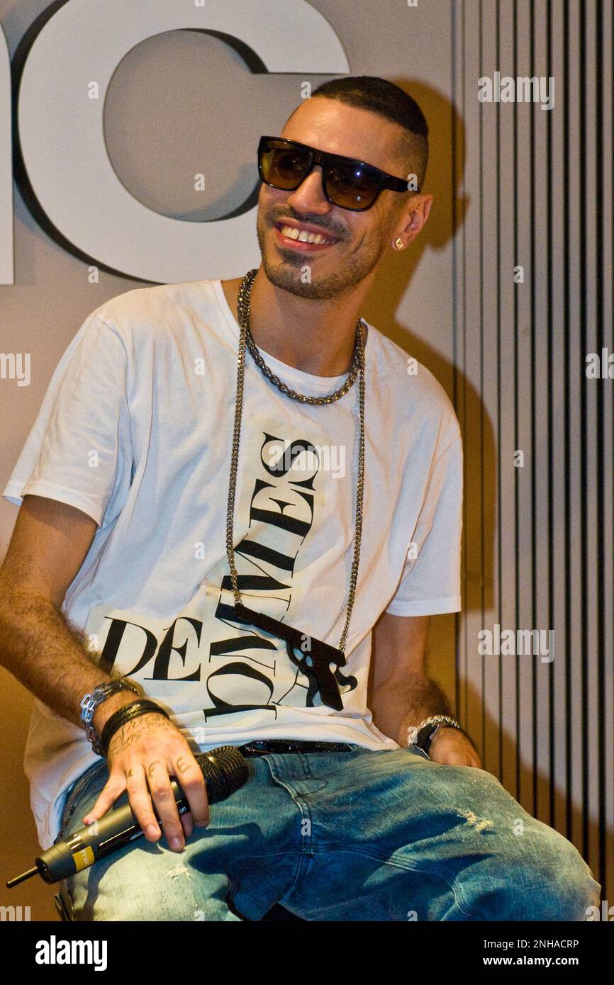 Italian rapper Marracash, FNAC Milan, Italy (13.07.2010 Stock Photo - Alamy
