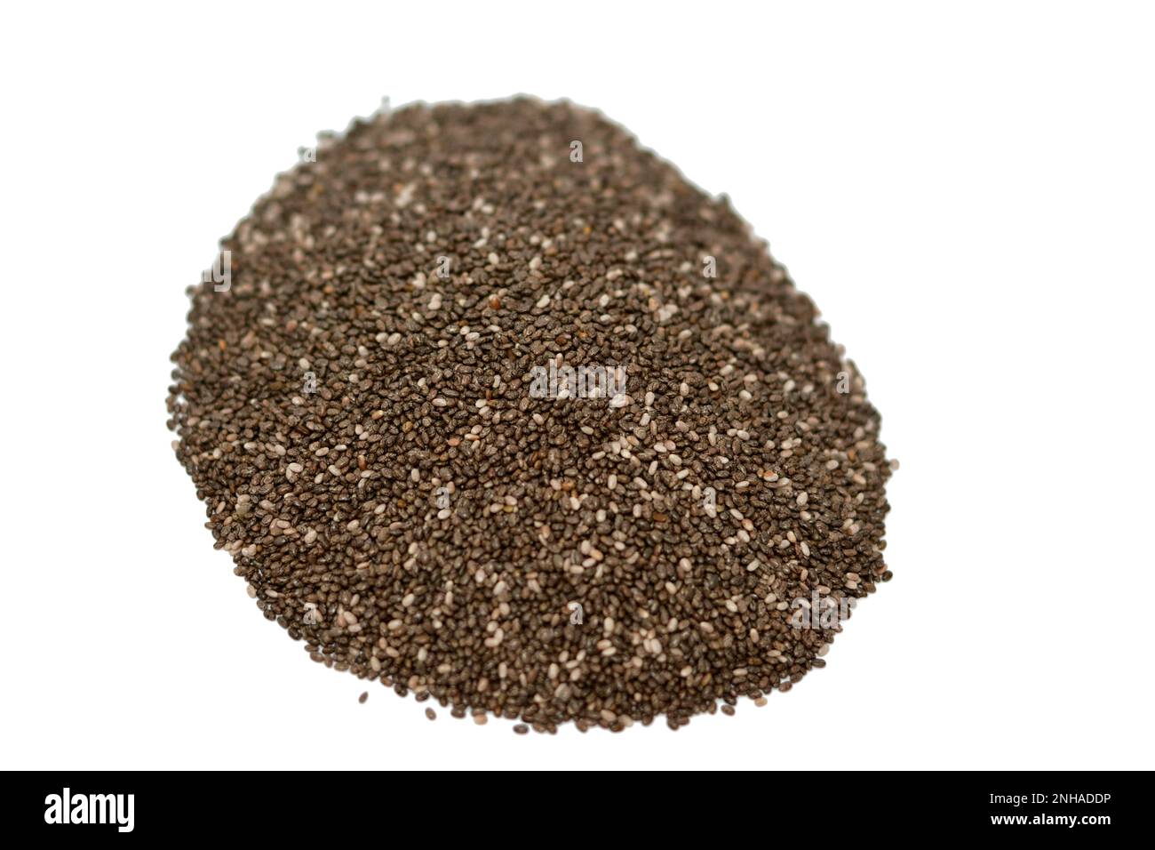 Dried chia seeds with a high content of dietary fiber, vitamins, minerals, protein, fat and ...