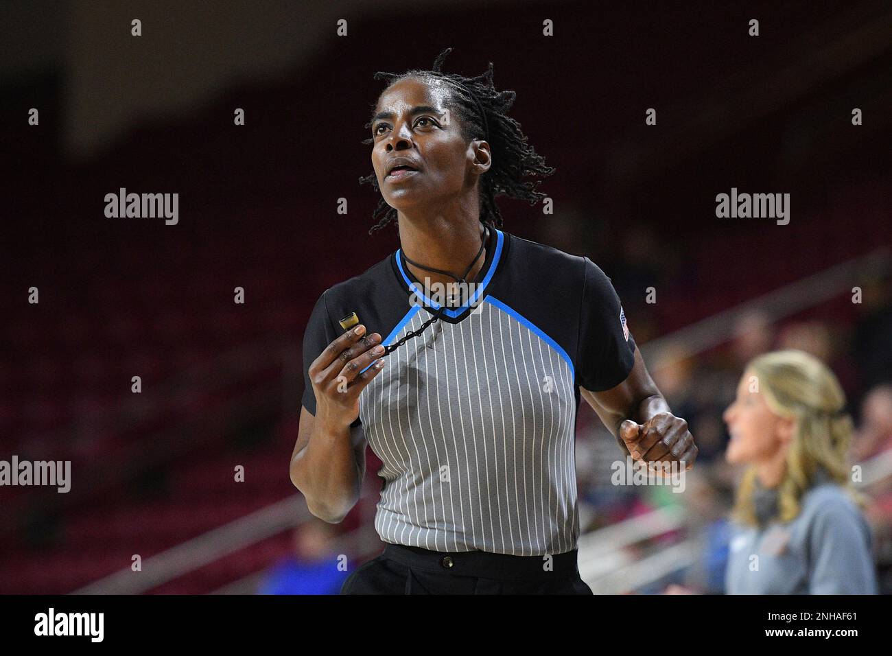CHESTNUT HILL, MA - JANUARY 29: Referee and former Rutgers Scarlet ...