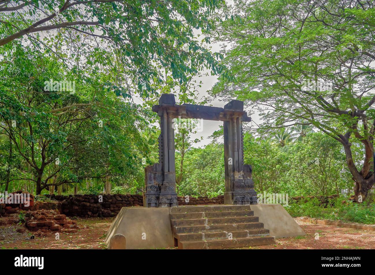 10 06 2009 Adil Shah’s Gate of the Palace at Old Goa. Goa India Stock ...