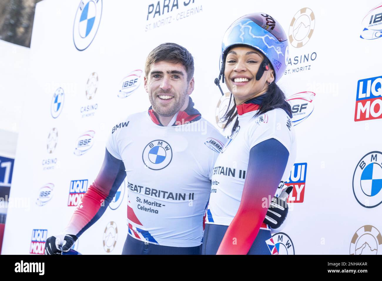 Craig Thompson and Brogan Crowley of Great Britain react after the ...