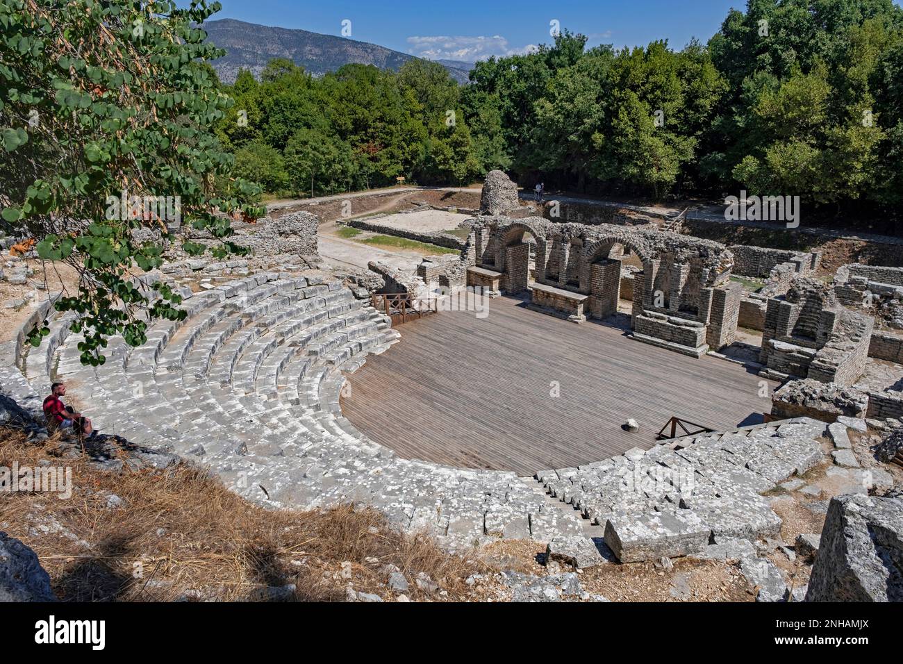 Roman theatre of Buthrotum in ancient Roman city in the Butrint ...