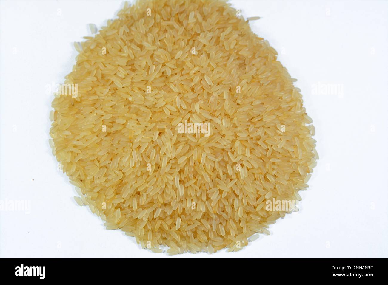 Yellow golden Basmati rice, a variety of long, slender-grained aromatic ...