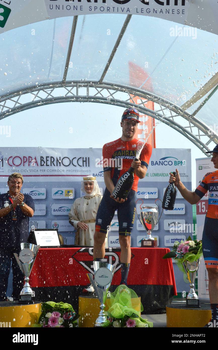 Italy, Legnano, Coppa Bernocchi 2019, awarding of the cycling race ...