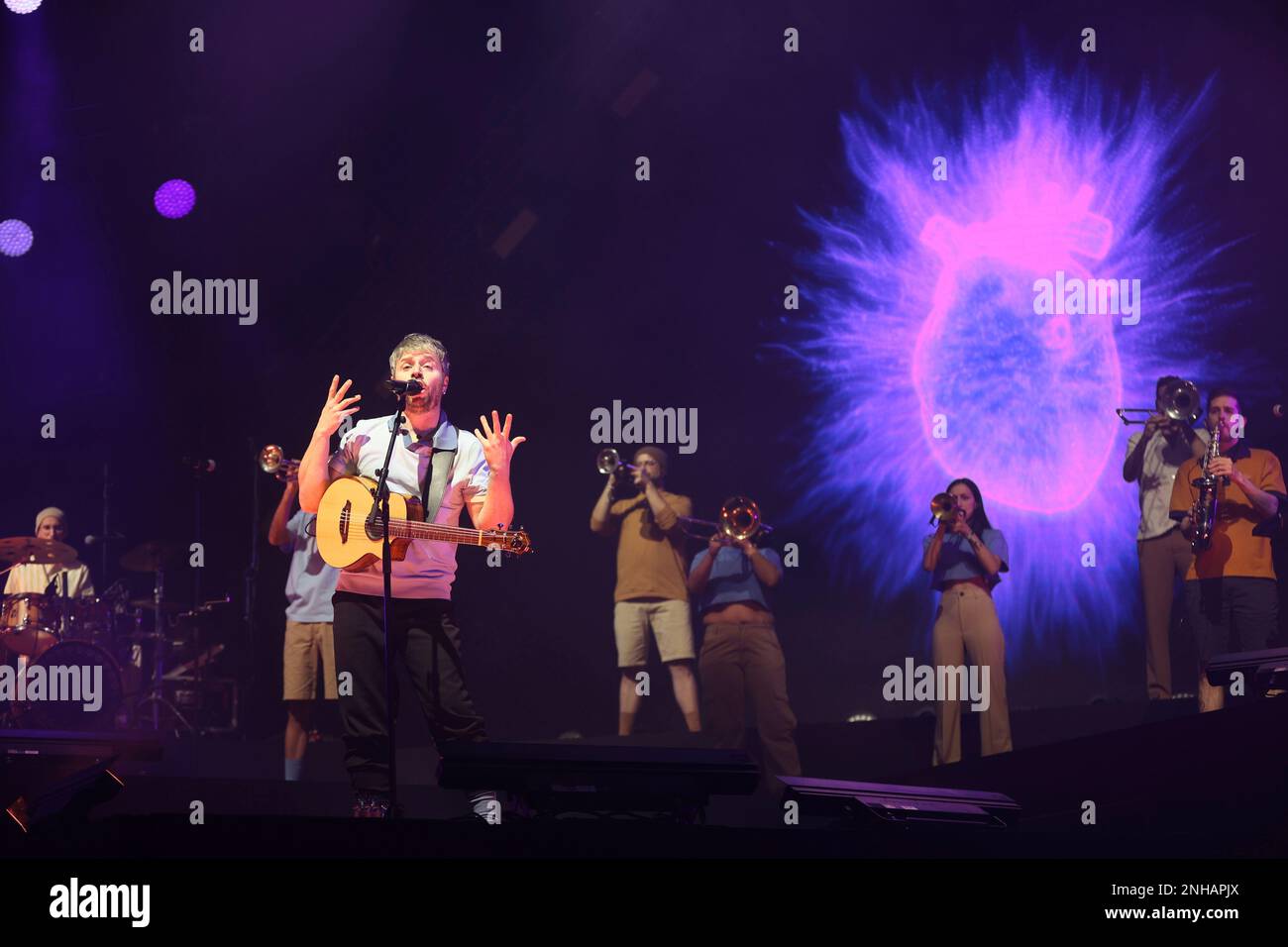 The music group Oques Grasses during their performance at the Palau ...