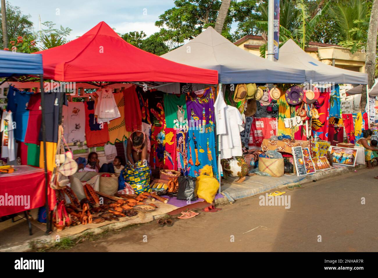 Market Stalls on Nosy Be, Madagascar Stock Photo - Alamy