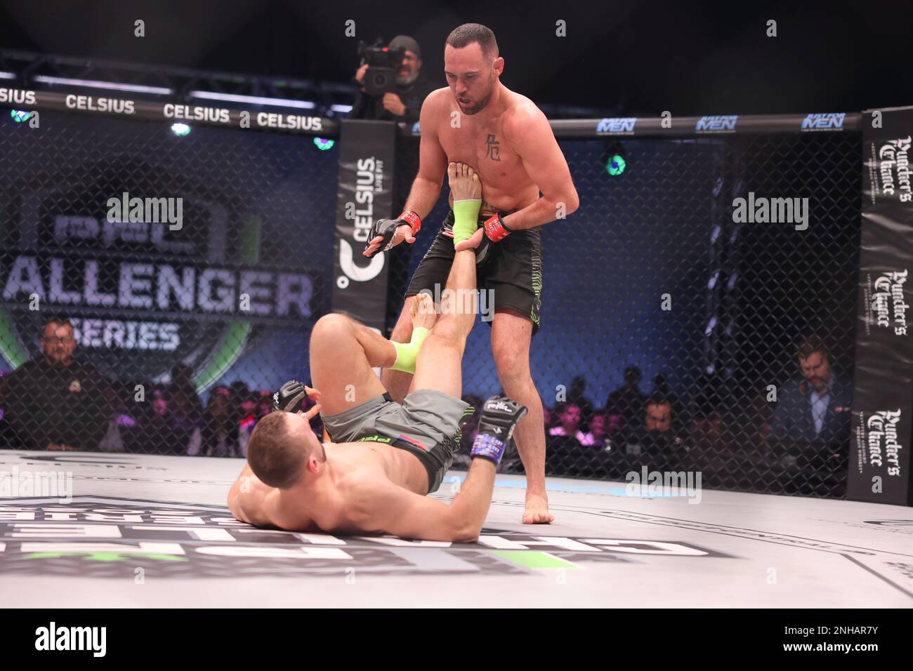 ORLANDO, FL - JANUARY 27: Jozef Wittner (bottom) attempts an uptick on ...