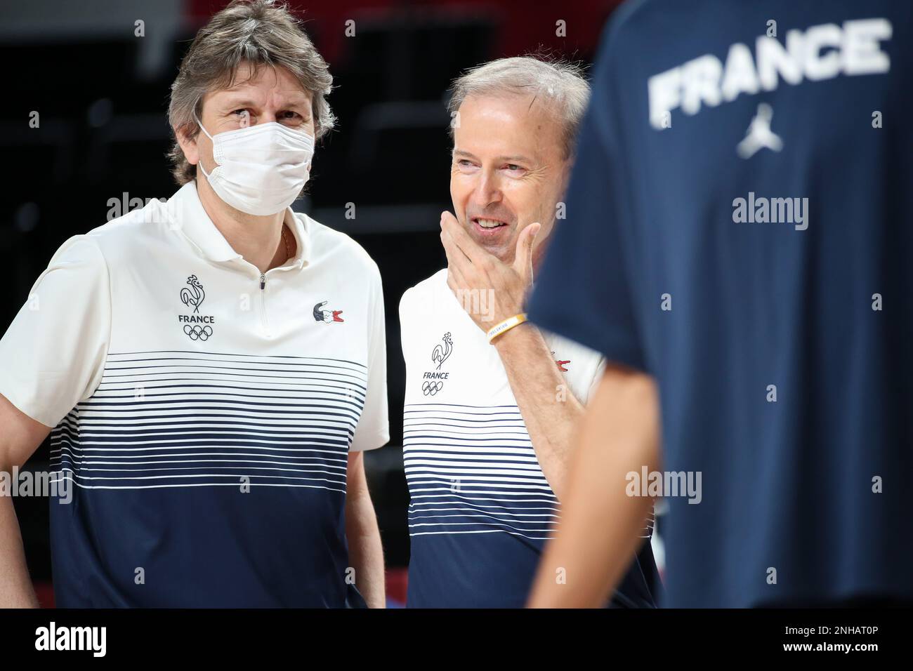 AUG 7, 2021: assistant coach Laurent Foirest and head coach Vincent ...