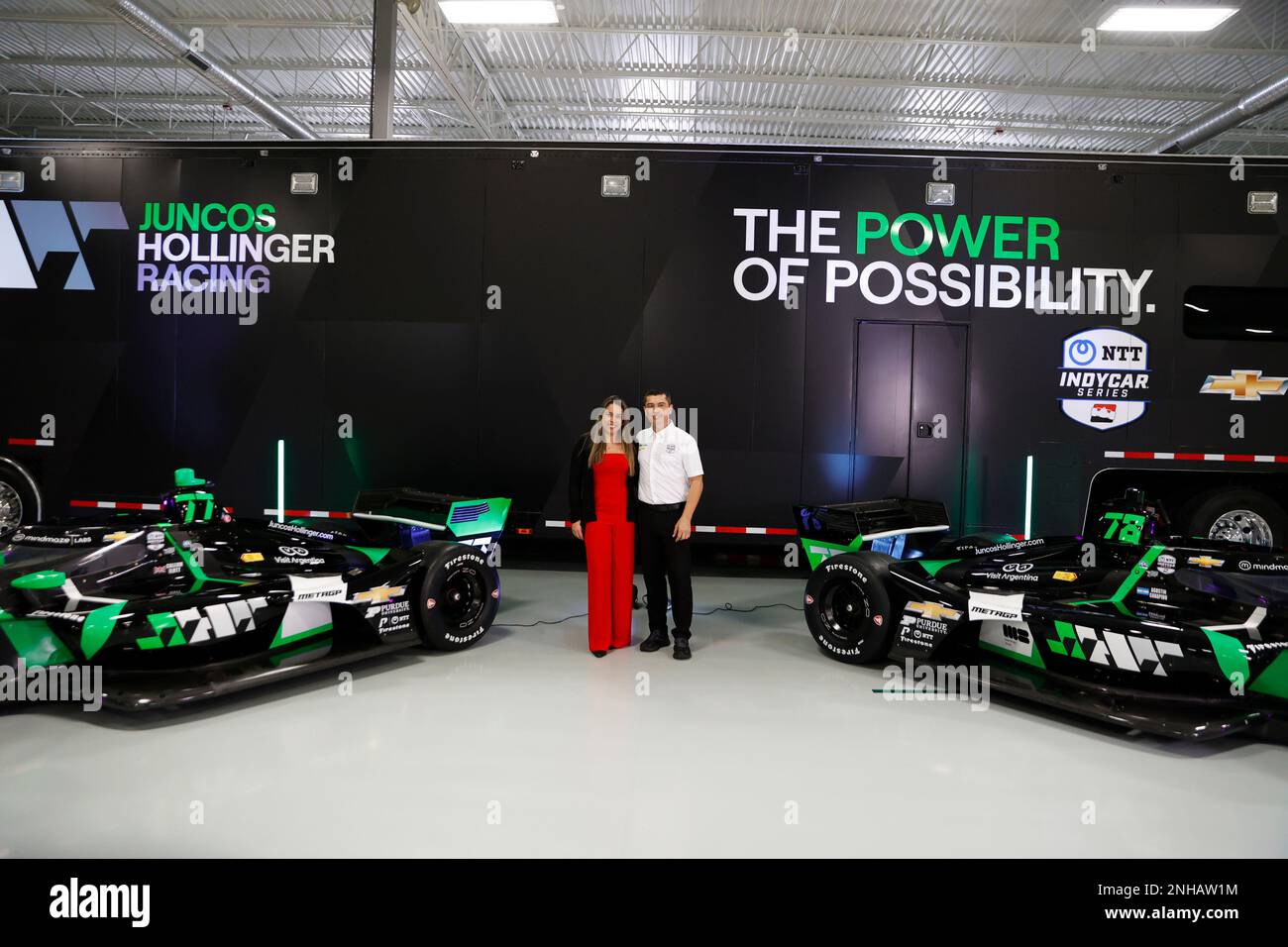 SPEEDWAY, IN- JANUARY 28: NTT IndyCar series owner Ricardo Juncos with ...