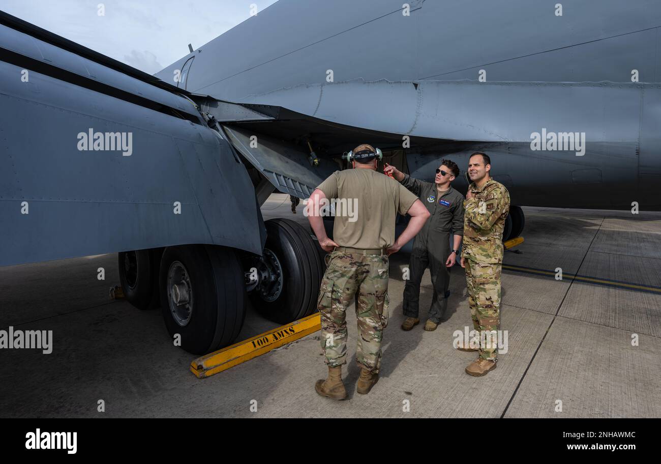 Airmen assigned to the 100th Air Refueling Wing at Royal Air Force ...