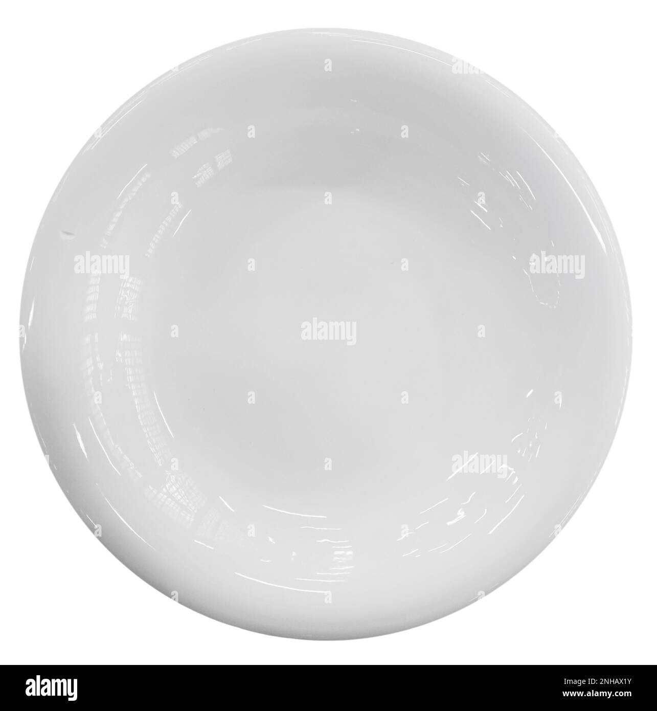 Empty plate isolated on white background Stock Photo - Alamy