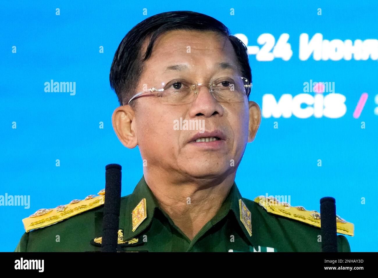 FILE - Commander-in-Chief of Myanmar's armed forces, Senior Gen. Min ...