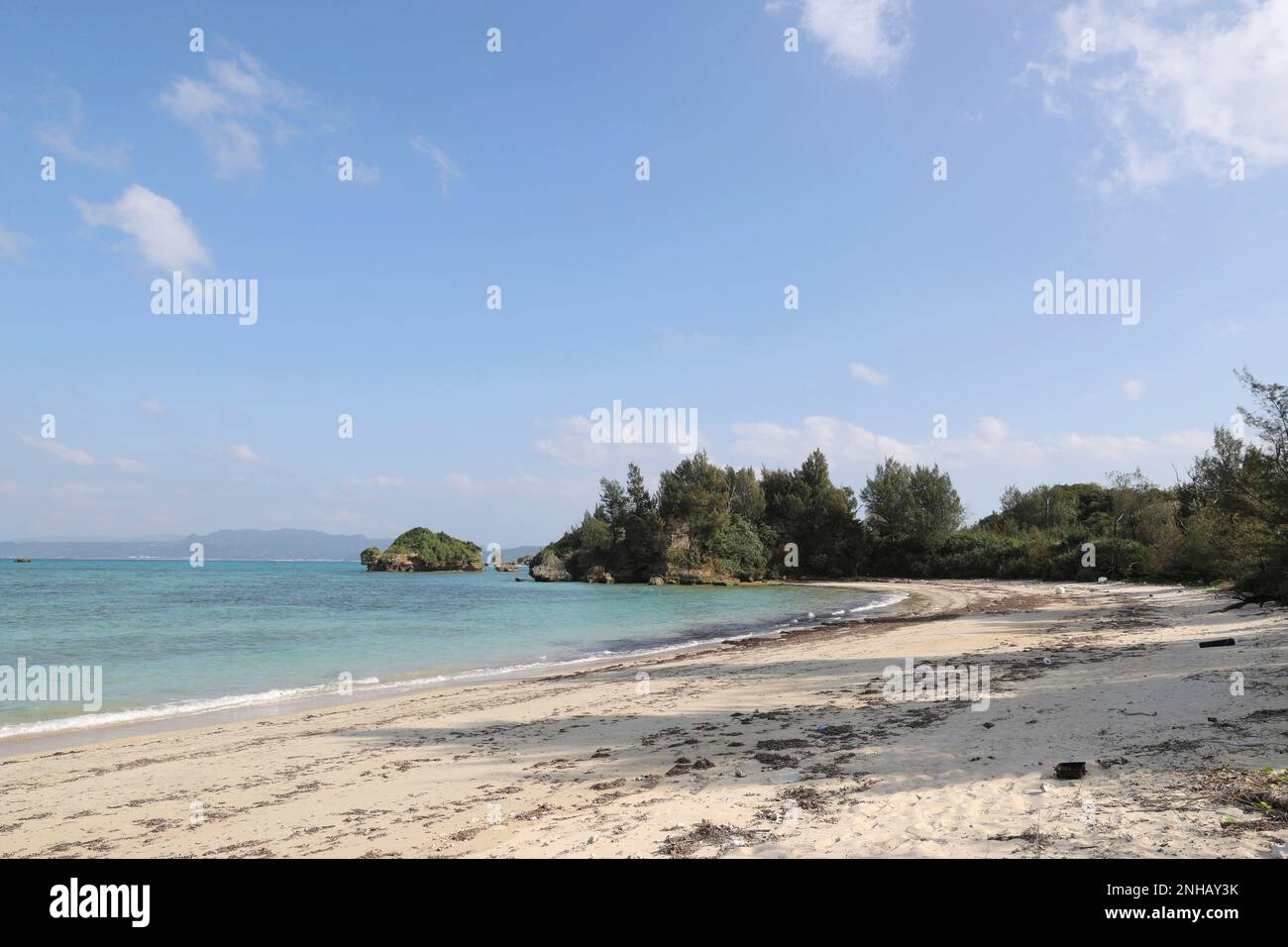A picture shows Yagaji-shima Island in Nago City, Okinawa Prefecture on ...