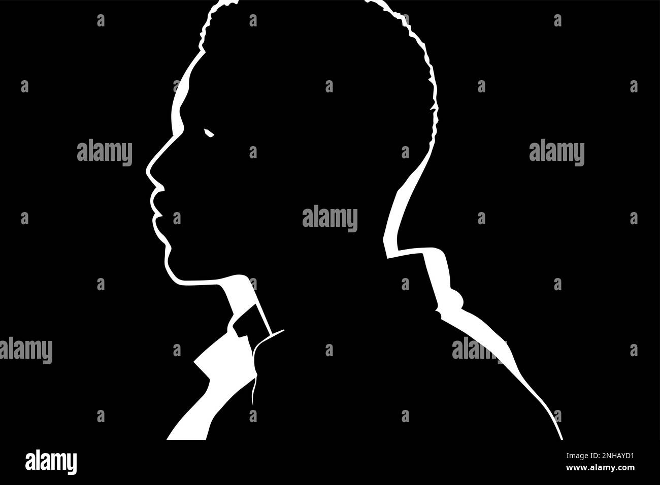 The Black Man Silhouette On Black Stock Vector Image And Art Alamy