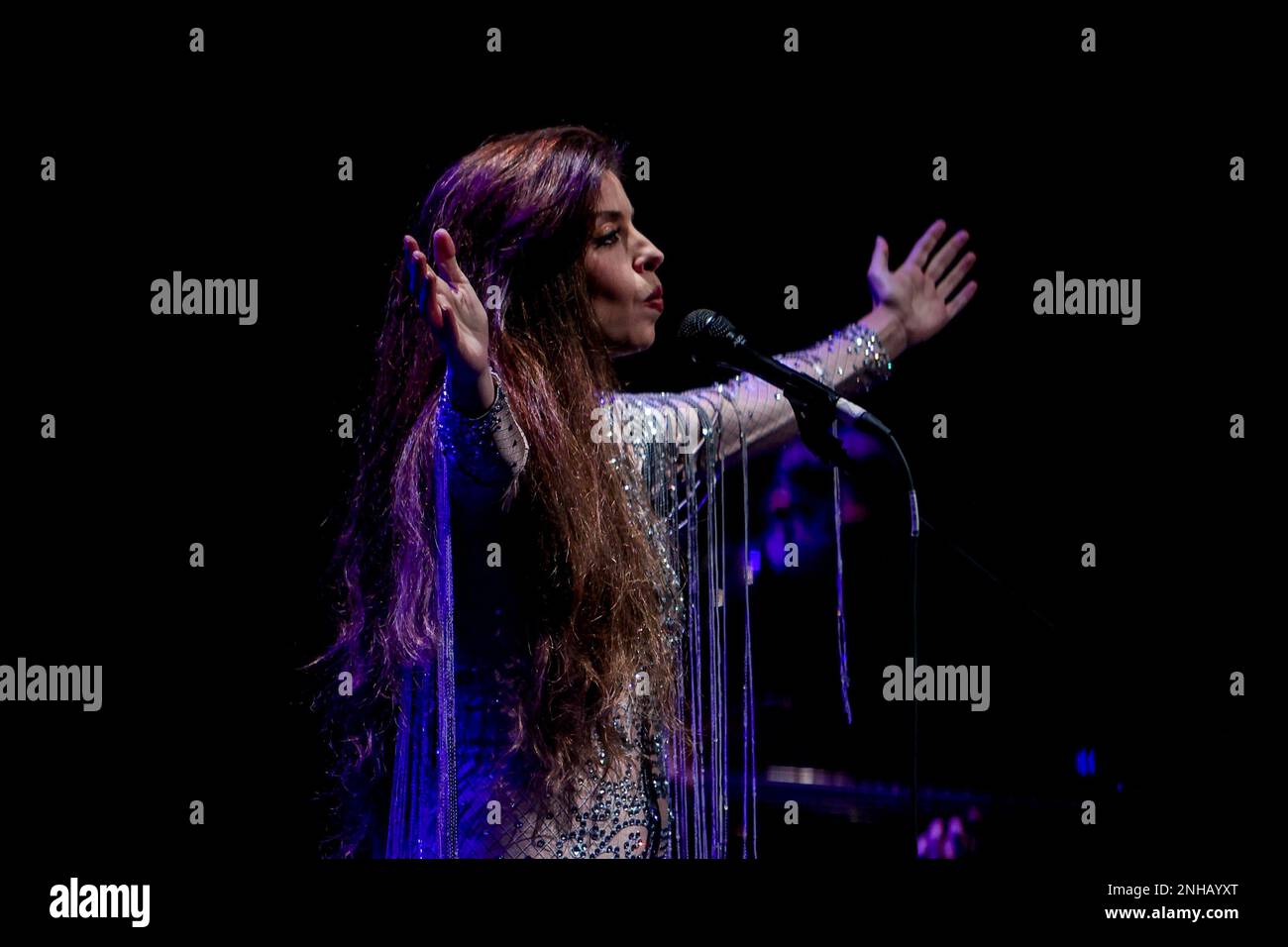 The singer Soleá Morente during her performance at the MIRA Theater, on ...