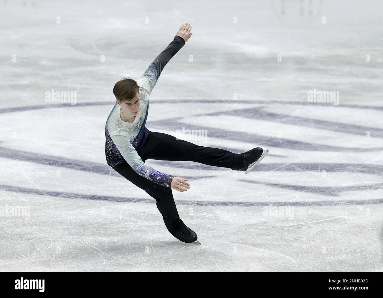 Vladimir Samoilov of Poland performs during men's free skating at the ...
