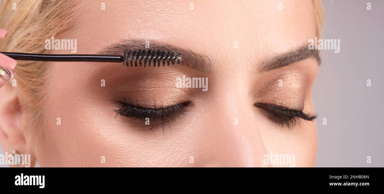 Perfect eyebrows. Natural beauty brows. Eyebrows coloring and ...