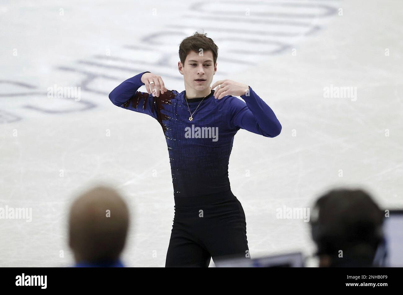 Mark Gorodnitsky of Israel performs during men's free skating at the ...
