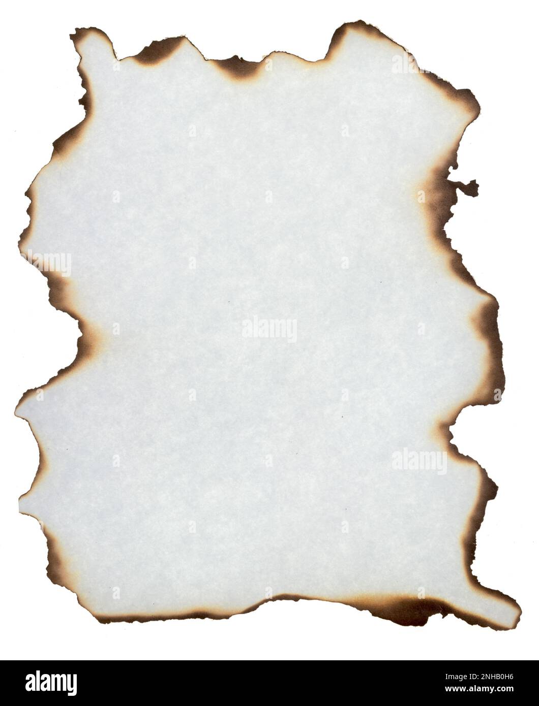 Paper with burned edges isolated on white background Stock Photo - Alamy