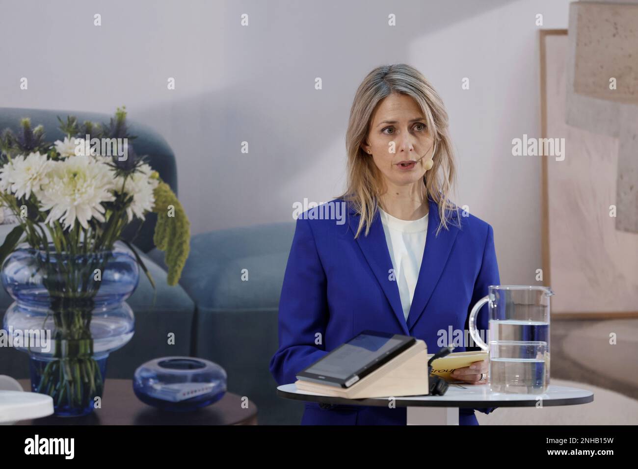 CEO of H&M Helena Helmersson presents the financial report at H&M's ...