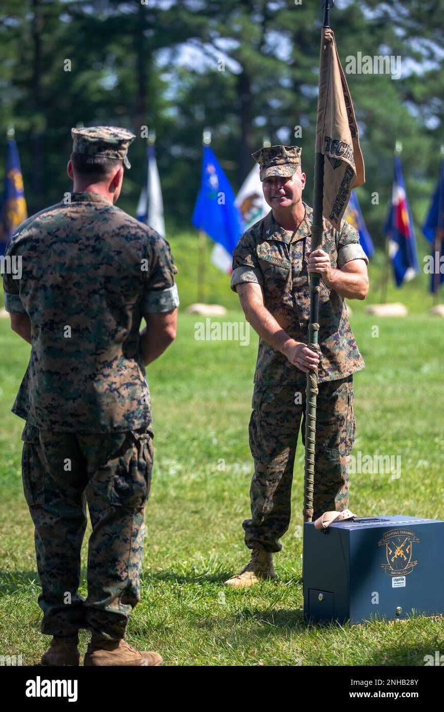 U.S. Marine Corps Col. Mark R. Liston, outgoing commanding officer ...