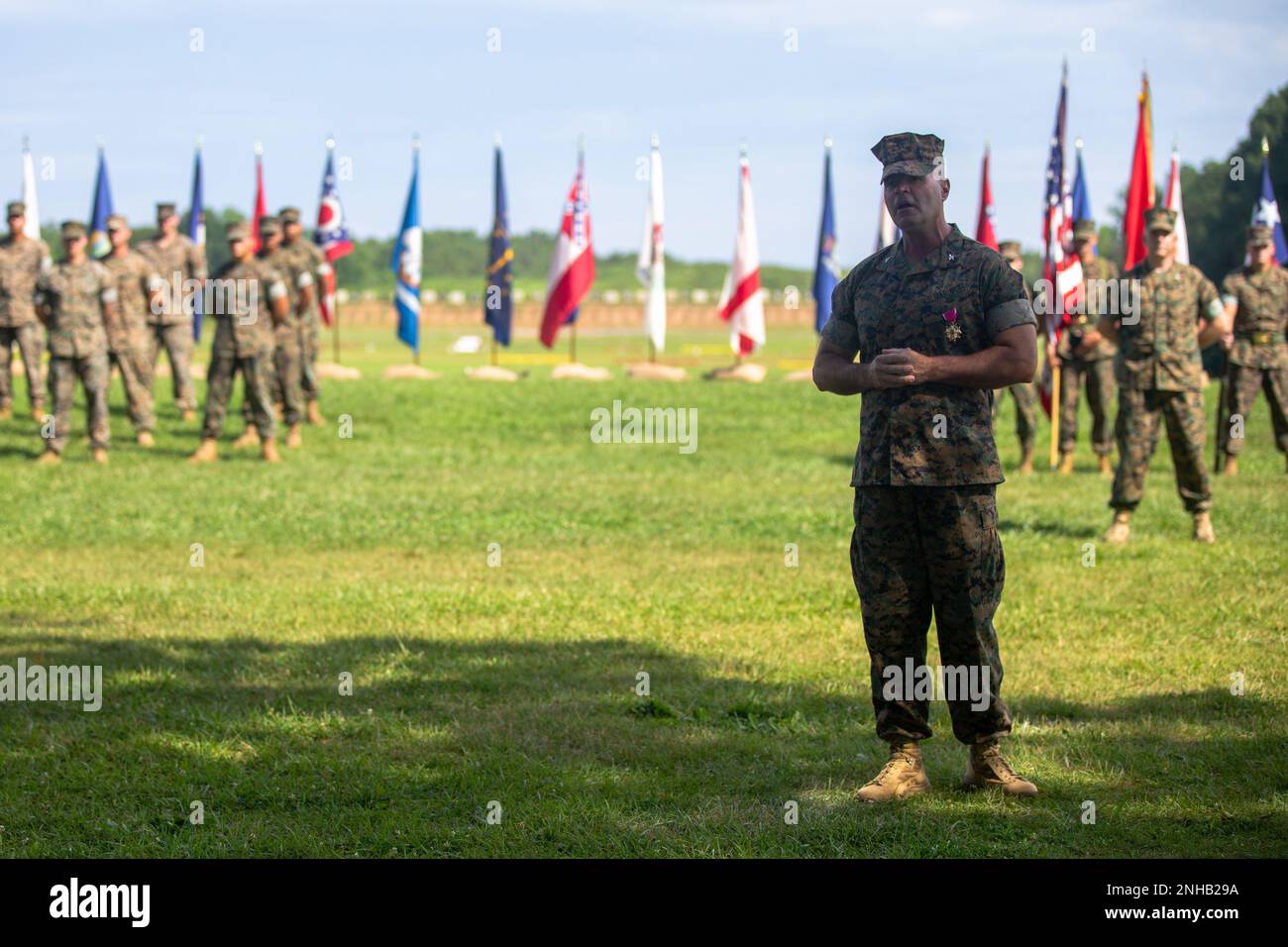 U.S. Marine Corps Col. Mark R. Liston, outgoing commanding officer ...
