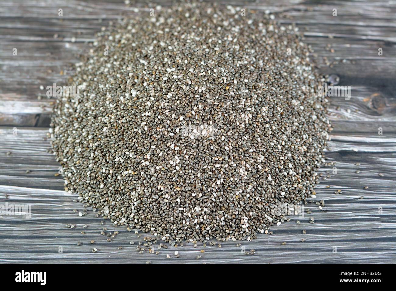 Dried chia seeds with a high content of dietary fiber, vitamins ...